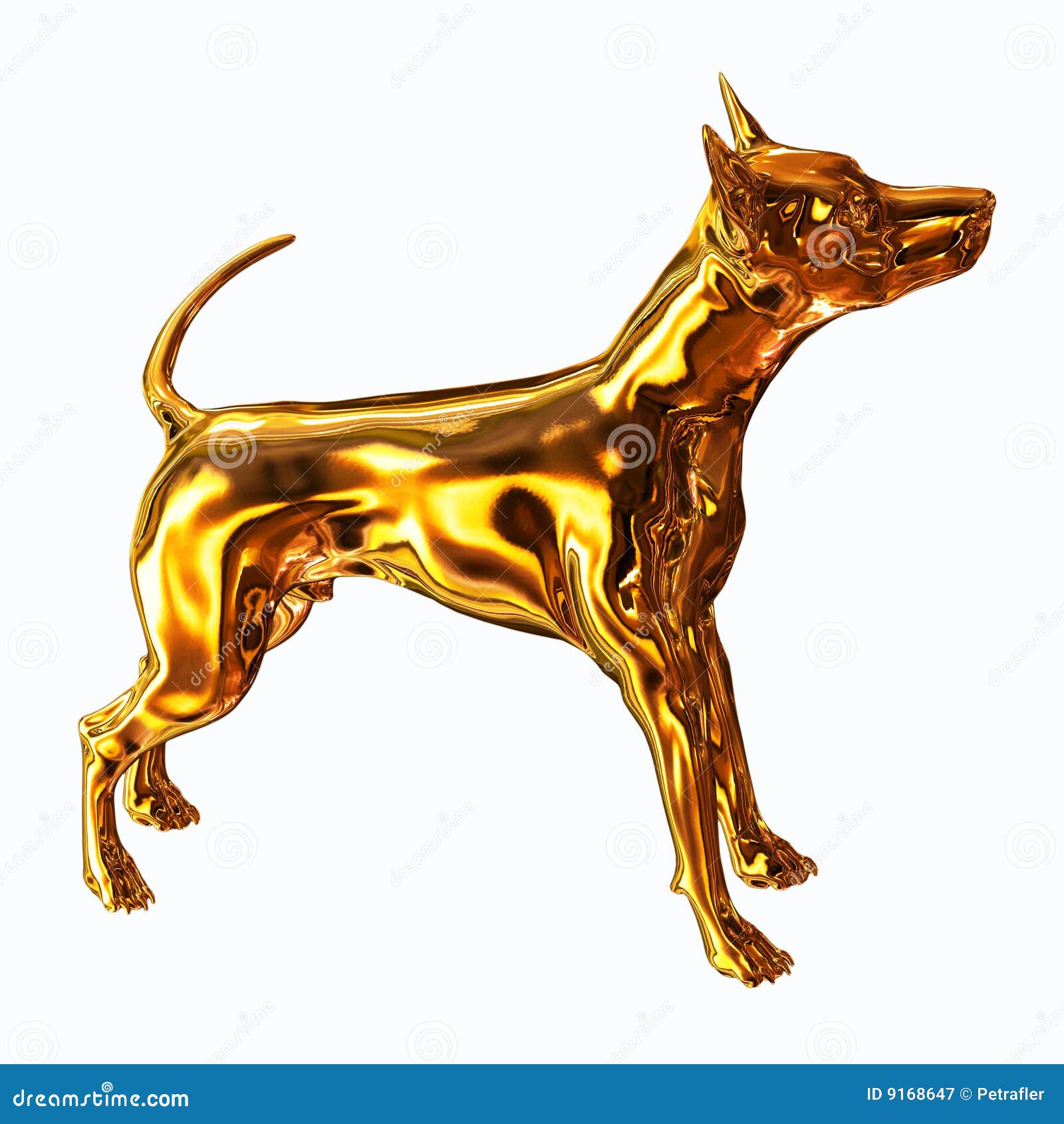 Perro del oro stock de ilustración. Ilustración de perro - 9168647