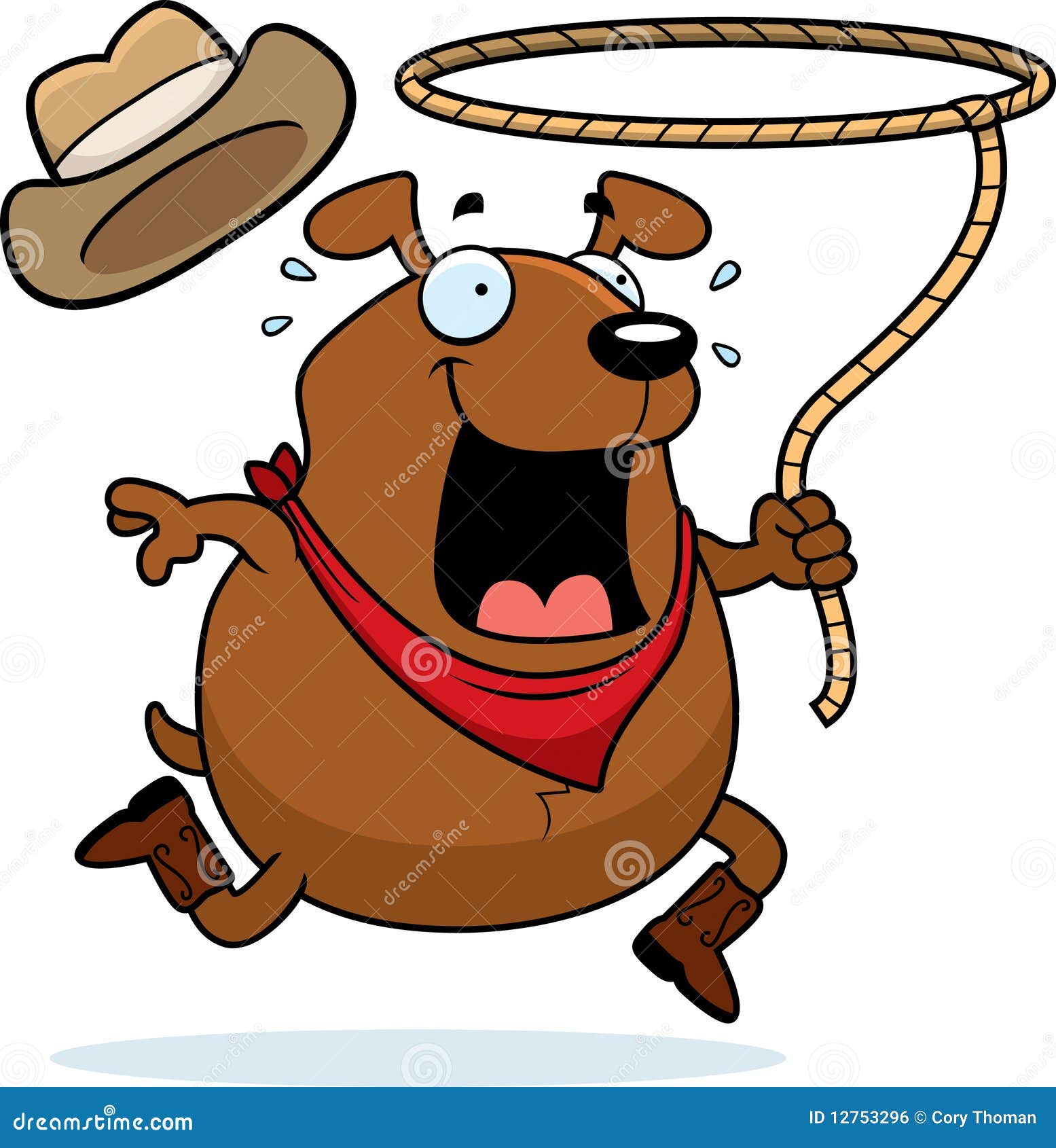 Perro del rodeo ilustración del vector. Ilustración de vaquero - 12753296