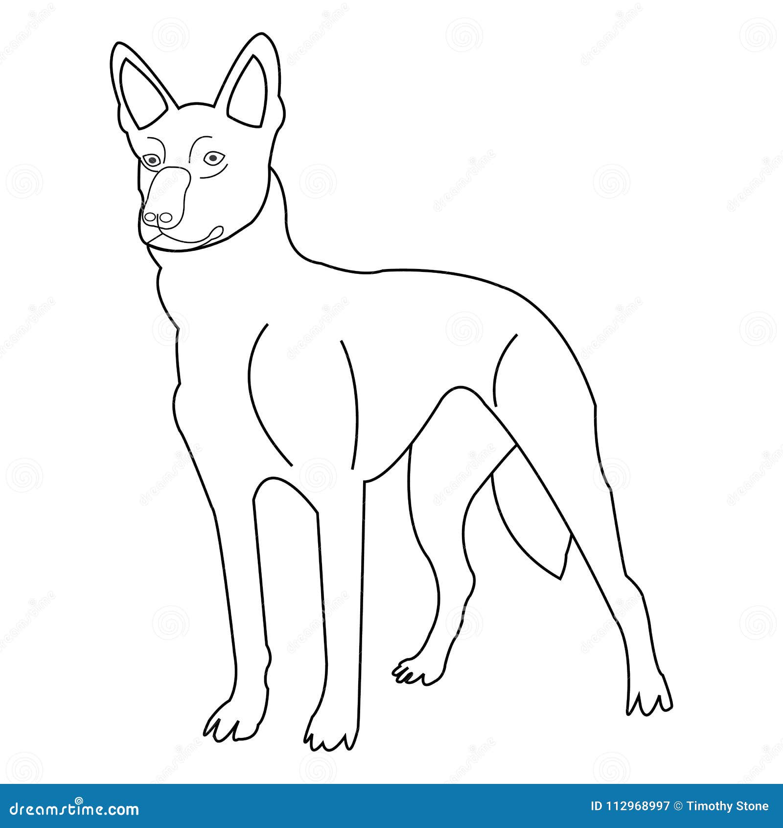 Perro Del Vector En El Fondo Blanco Ilustración del Vector ...