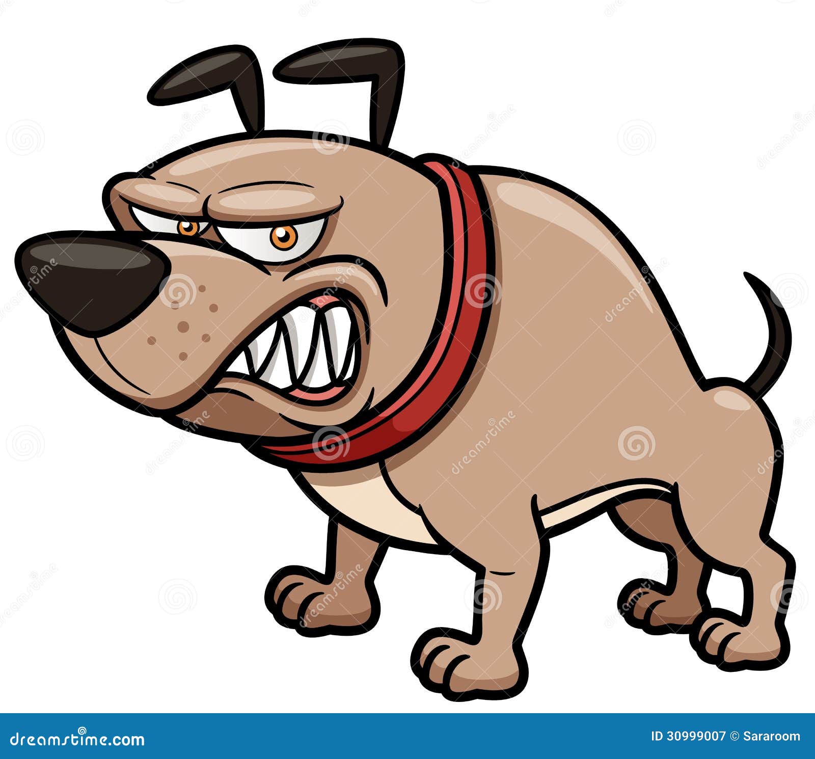Perro enojado ilustración del vector. Ilustración de historieta - 30999007