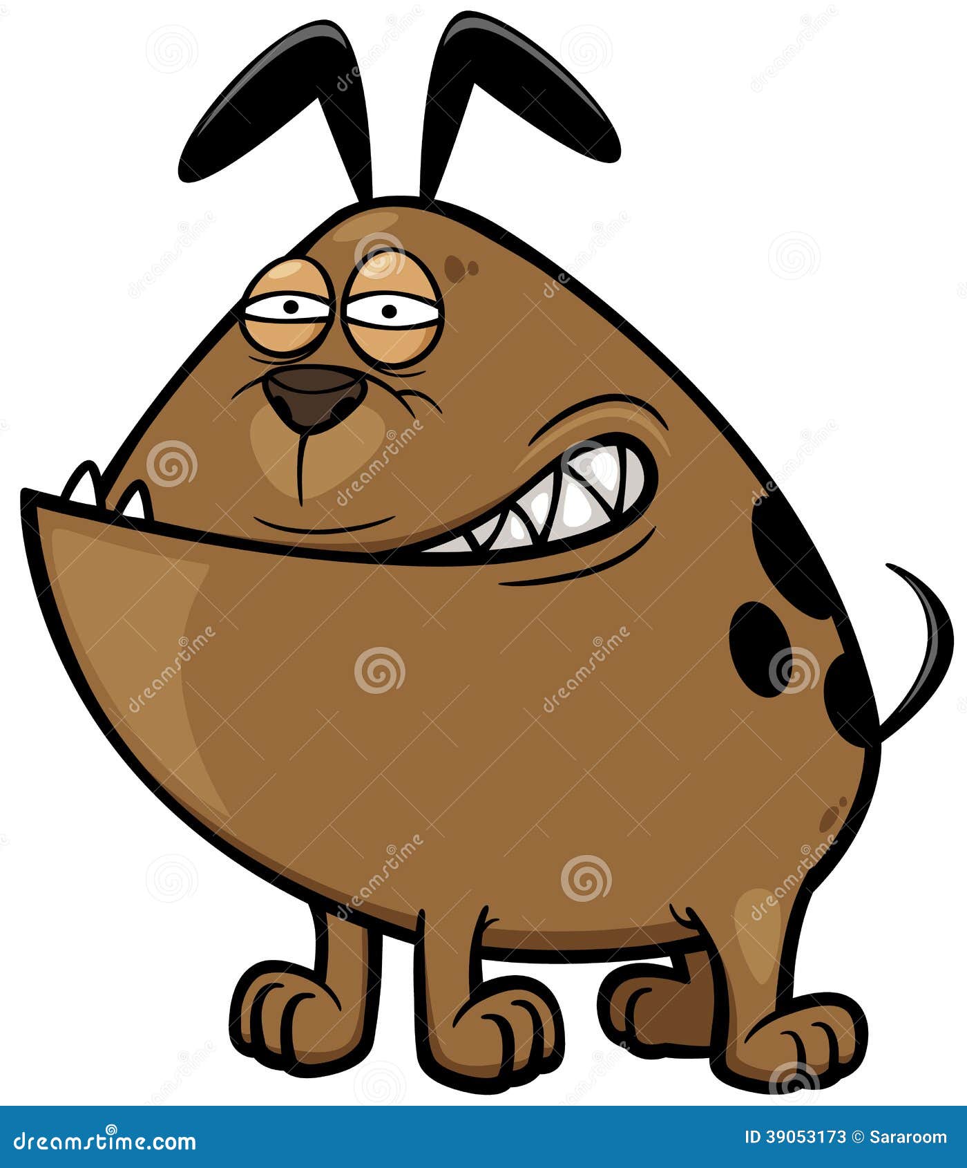 Perro enojado ilustración del vector. Ilustración de gradiente - 39053173