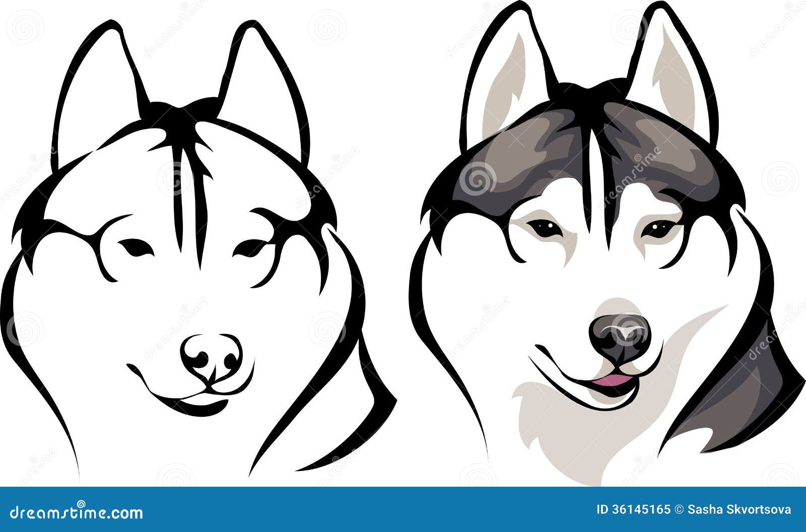 Perro esquimal sonriente ilustración del vector. Ilustración de fornido ...