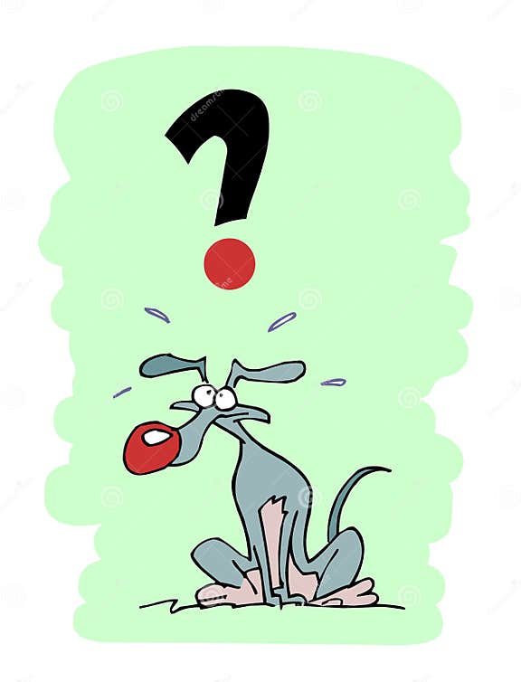 Perro estúpido stock de ilustración. Ilustración de pregunta - 15250575