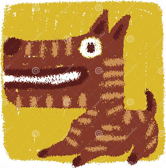 Perro grosero ilustración del vector. Ilustración de perro - 10015999