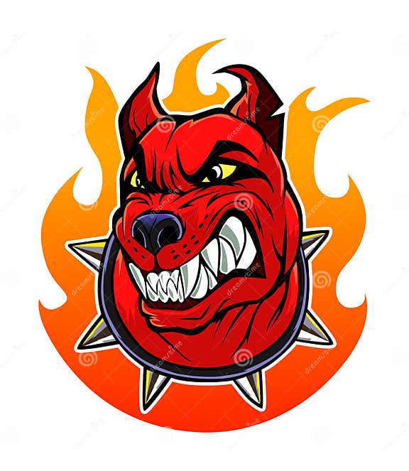 Perro infernal ilustración del vector. Ilustración de aislado - 39356573
