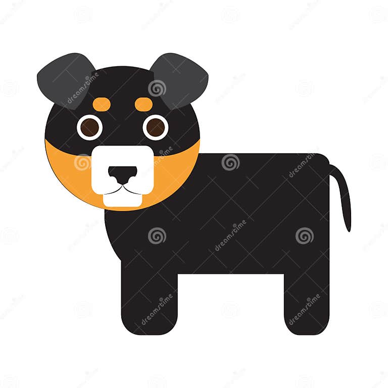 Perro lindo aislado ilustración del vector. Ilustración de pista - 95995025