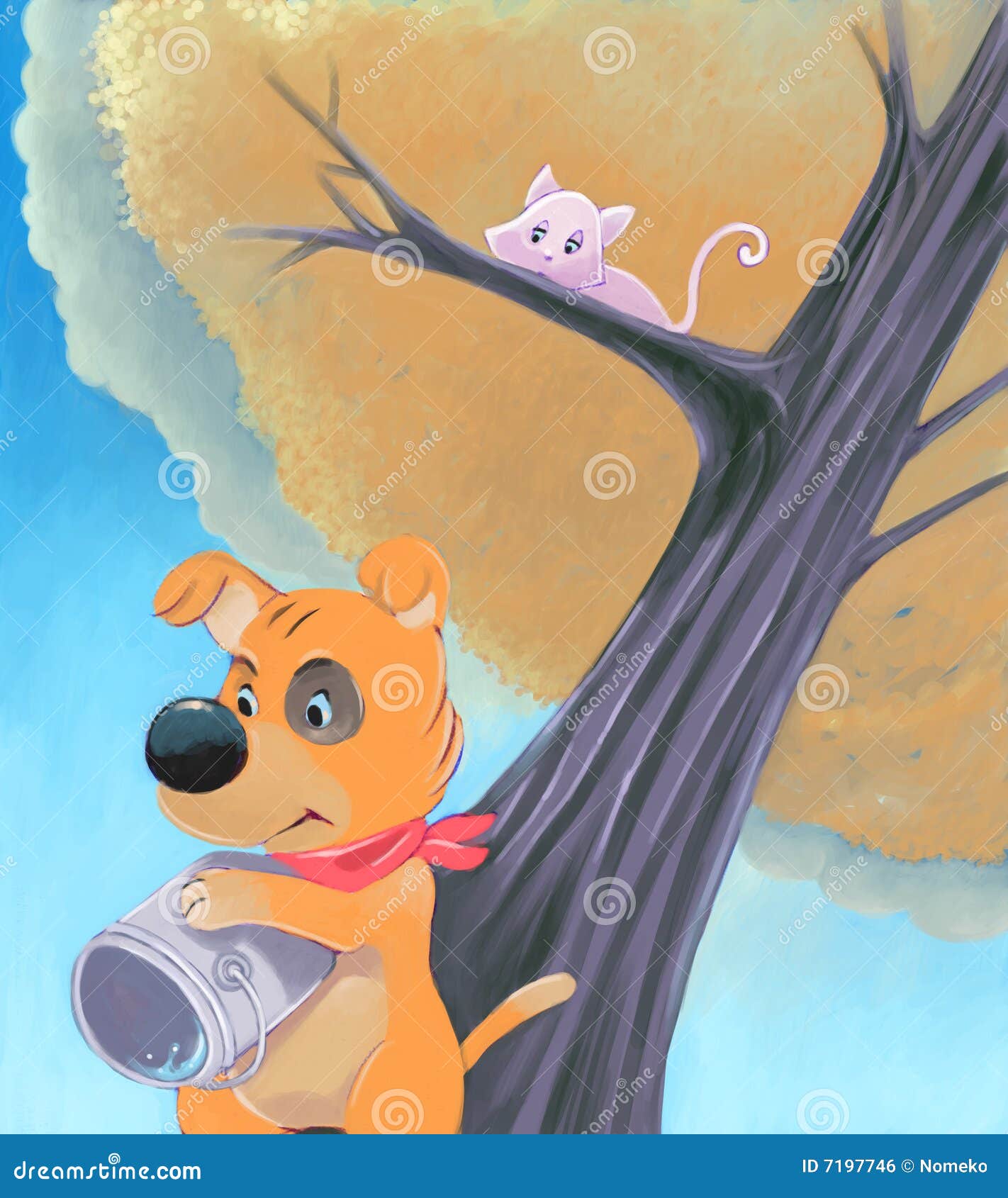 Perro Lindo Con El Compartimiento Stock de ilustración - Ilustración de ...