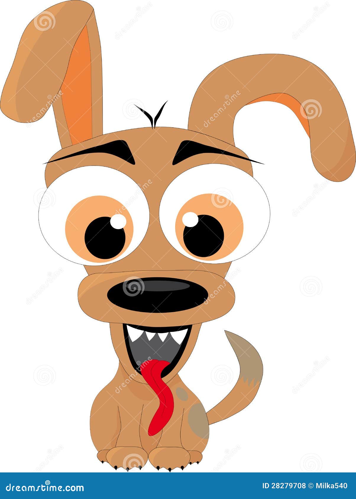 Perro loco ilustración del vector. Ilustración de perrito - 28279708