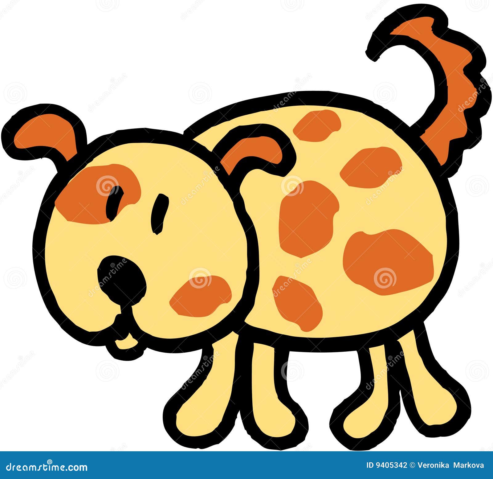 Perro loco ilustración del vector. Ilustración de perro - 9405342