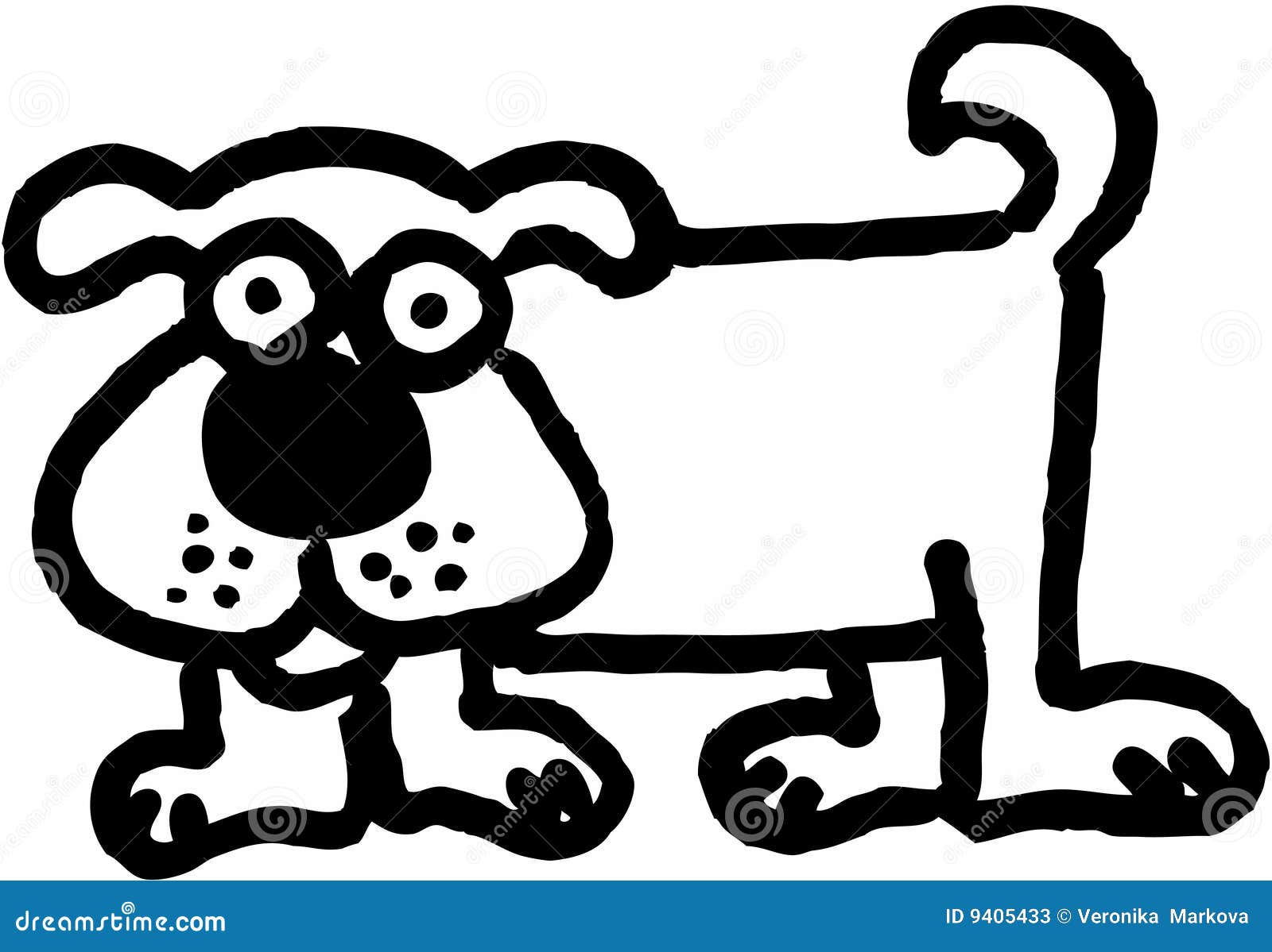 Perro loco ilustración del vector. Ilustración de ojos - 9405433