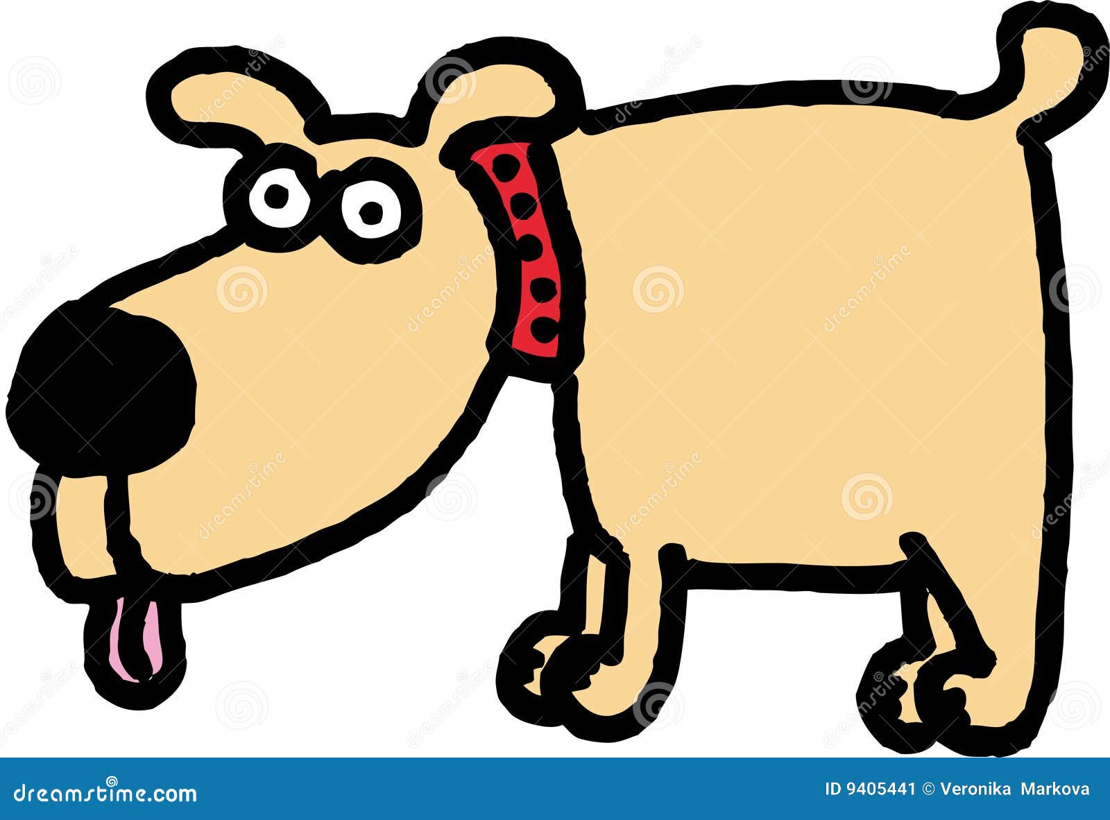 Perro loco ilustración del vector. Ilustración de perro - 9405441