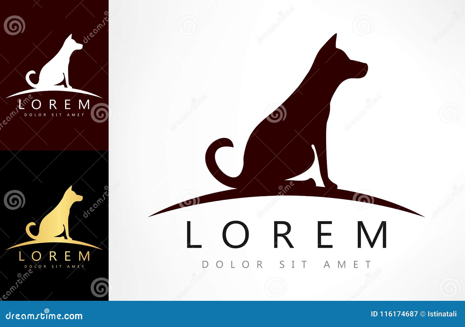 Perro Logo Vector ilustración del vector. Ilustración de animal - 116174687