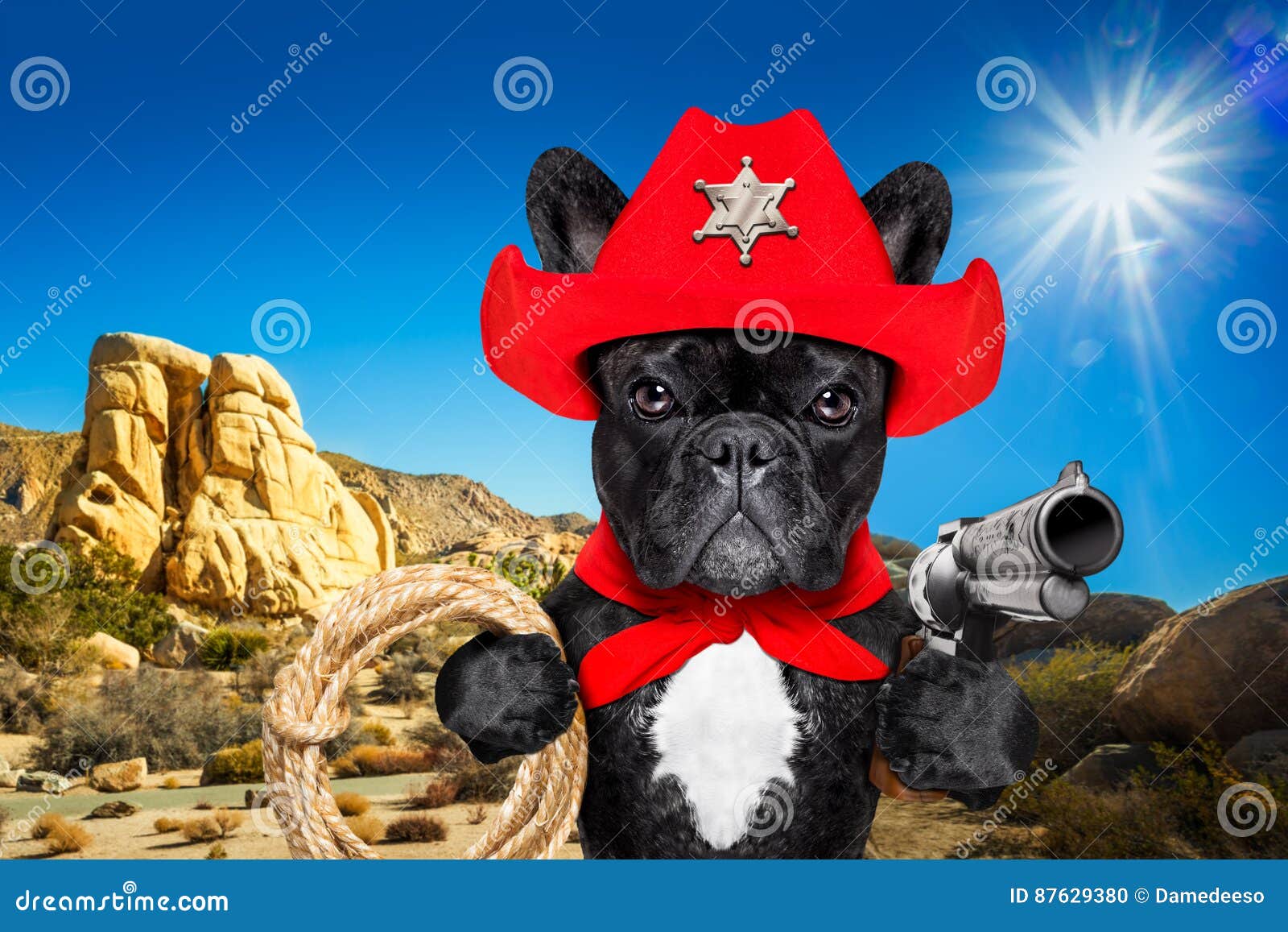 Perro Occidental Del Sheriff Del Vaquero Foto de archivo - Imagen de ...