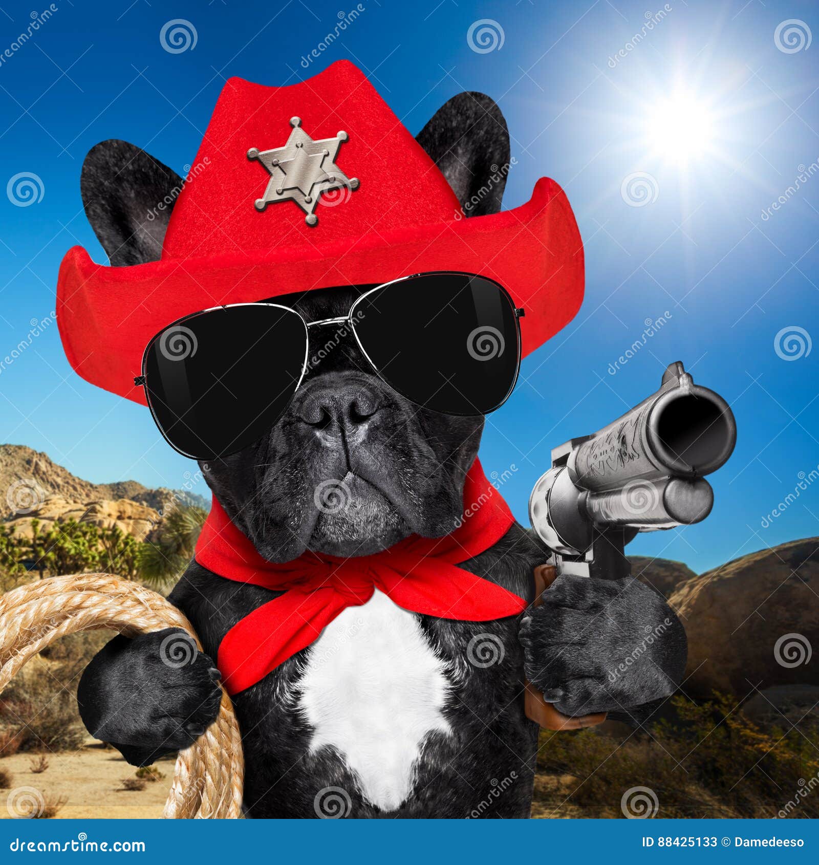 Perro Occidental Del Sheriff Del Vaquero Imagen de archivo - Imagen de ...