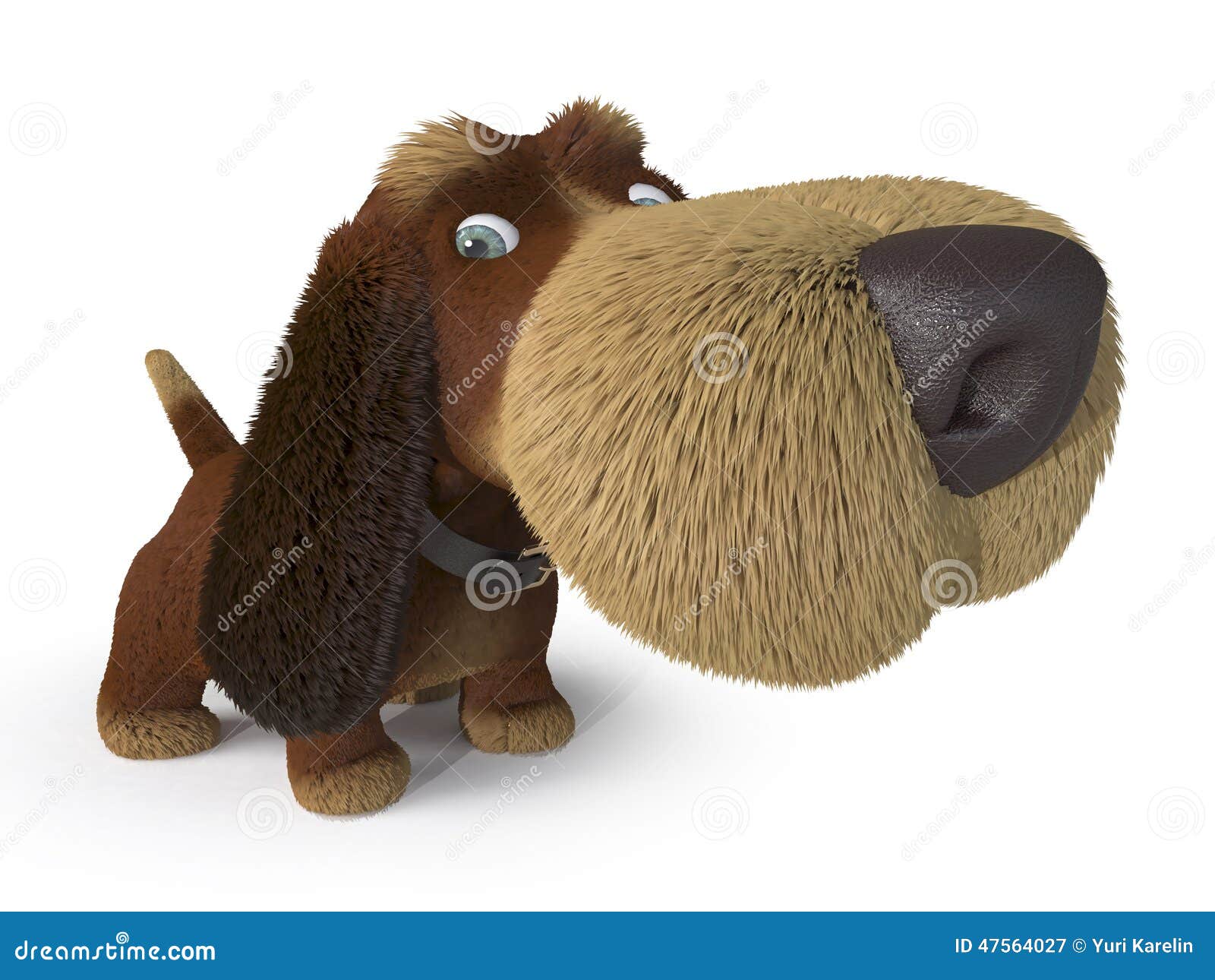 Perro ridículo 3d stock de ilustración. Ilustración de mascotas - 47564027