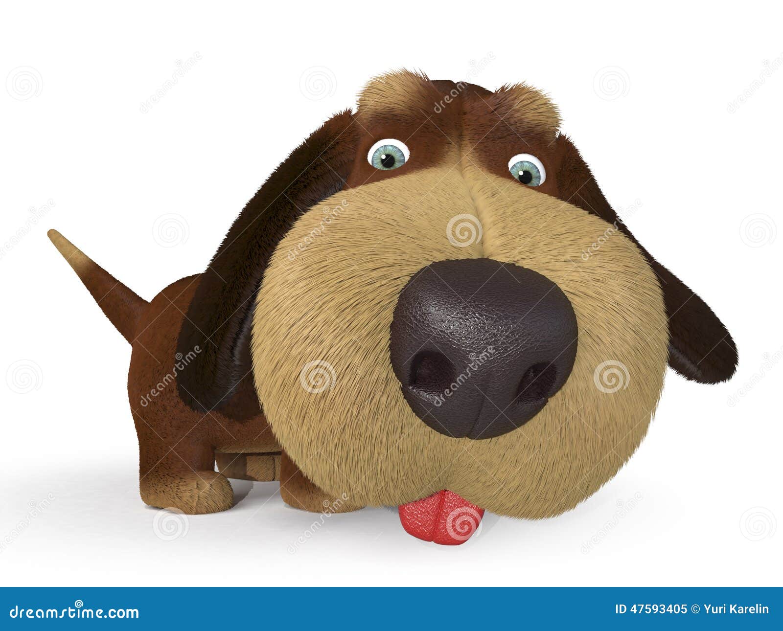 Perro ridículo 3d stock de ilustración. Ilustración de caza - 47593405