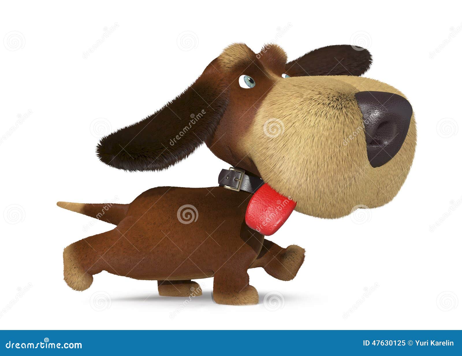 Perro ridículo 3d stock de ilustración. Ilustración de purebred - 47630125