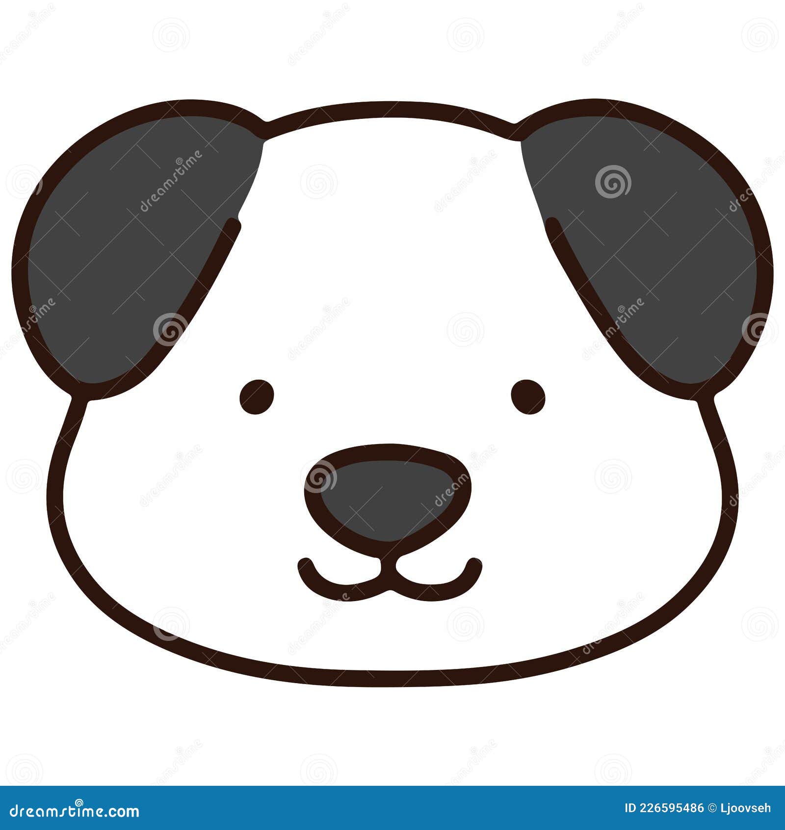 Perro simple y lindo ilustración del vector. Ilustración de perrito ...