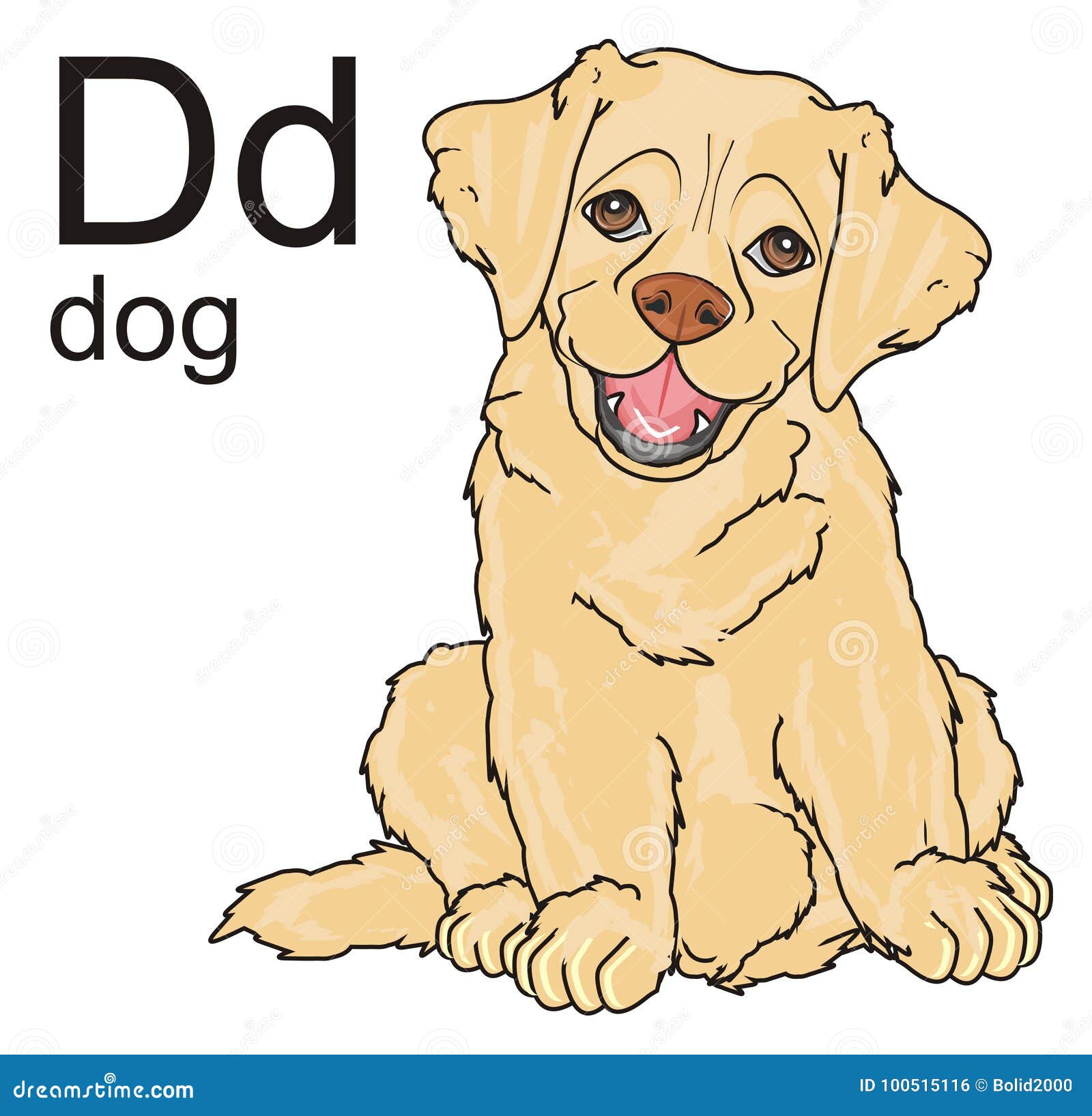 Perro y ABC stock de ilustración. Ilustración de mascota - 100515116