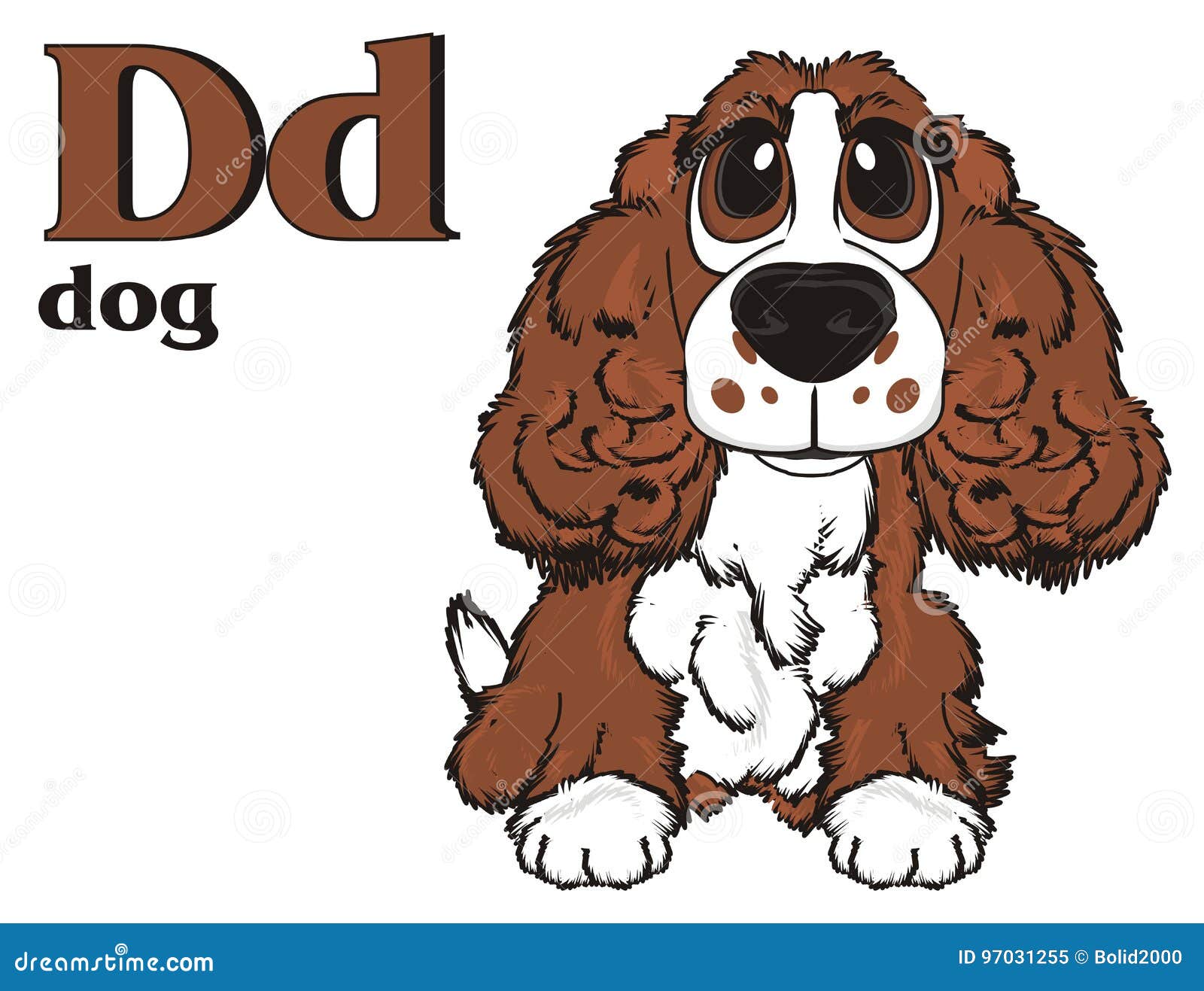 Perro y ABC stock de ilustración. Ilustración de siéntese - 97031255