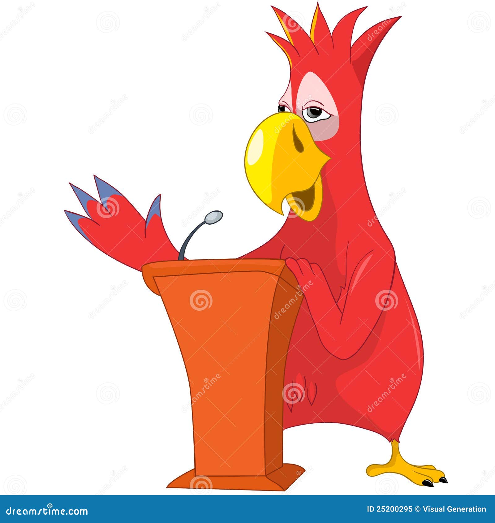 Perroquet Drôle. Présentation. Illustration de Vecteur - Illustration ...