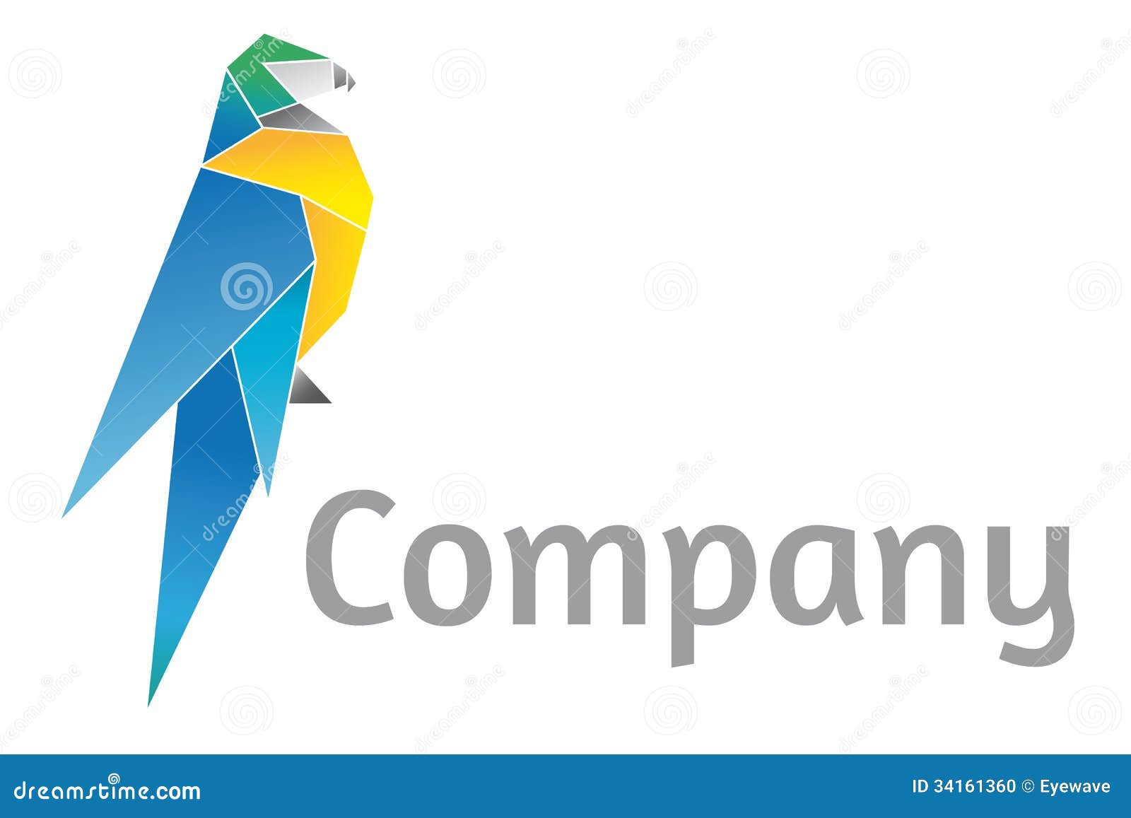 Perroquet Logo Template D'origami Illustration de Vecteur ...