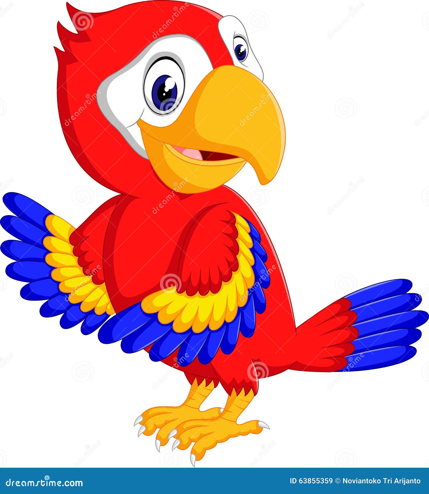 Perroquet Mignon De Bande Dessinée Illustration de Vecteur ...