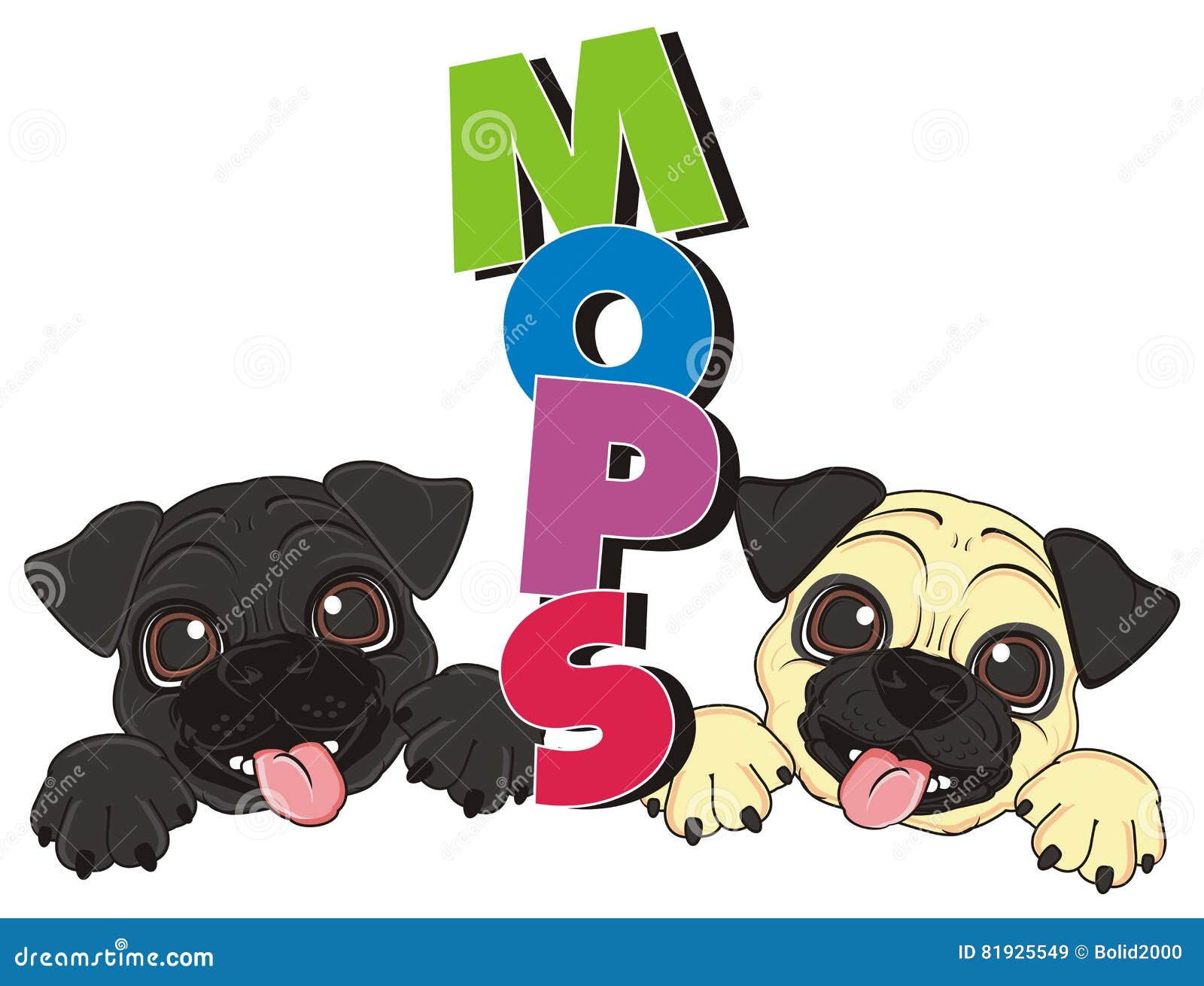 Perros Con Las Letras Coloridas Stock de ilustración - Ilustración de ...