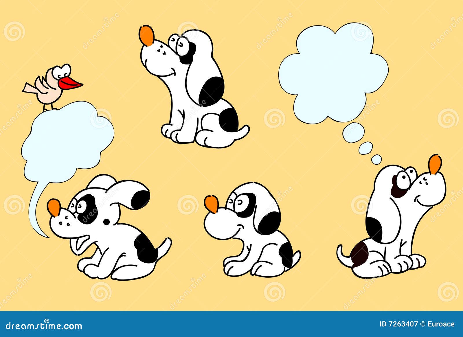 Perros de caricatura ilustración del vector. Ilustración de lovely ...