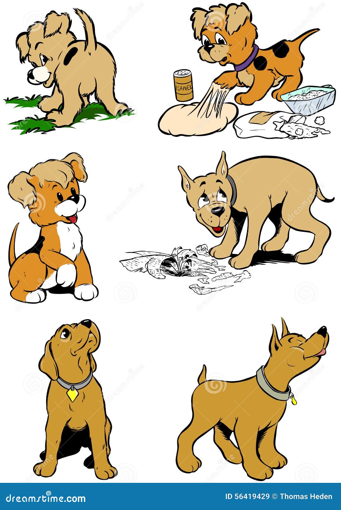 Perros de perrito ilustración del vector. Ilustración de perros - 56419429