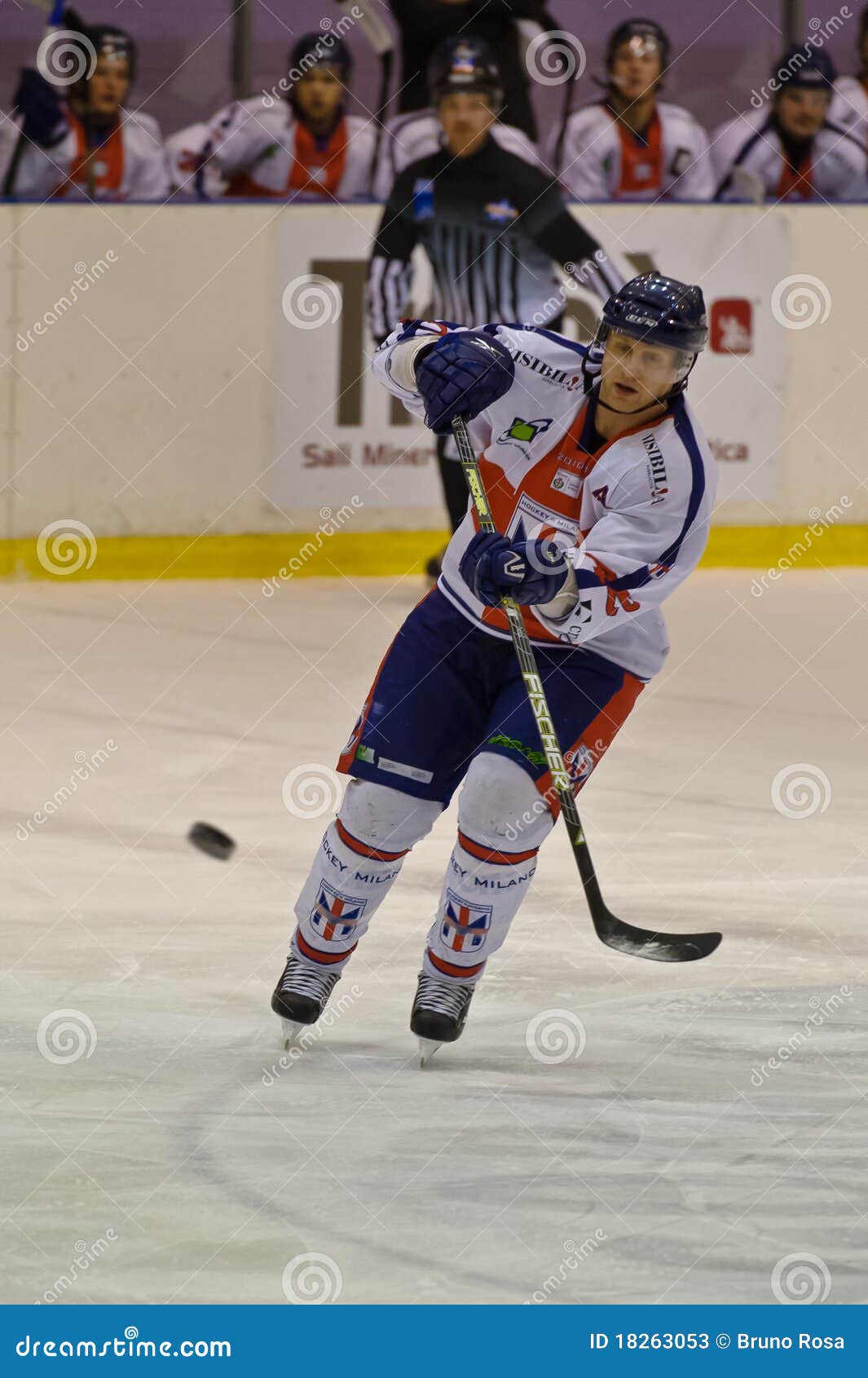 Perry Johnson ( H.C. Milan Red Blue ) Editorial Stock Photo - Image of ...