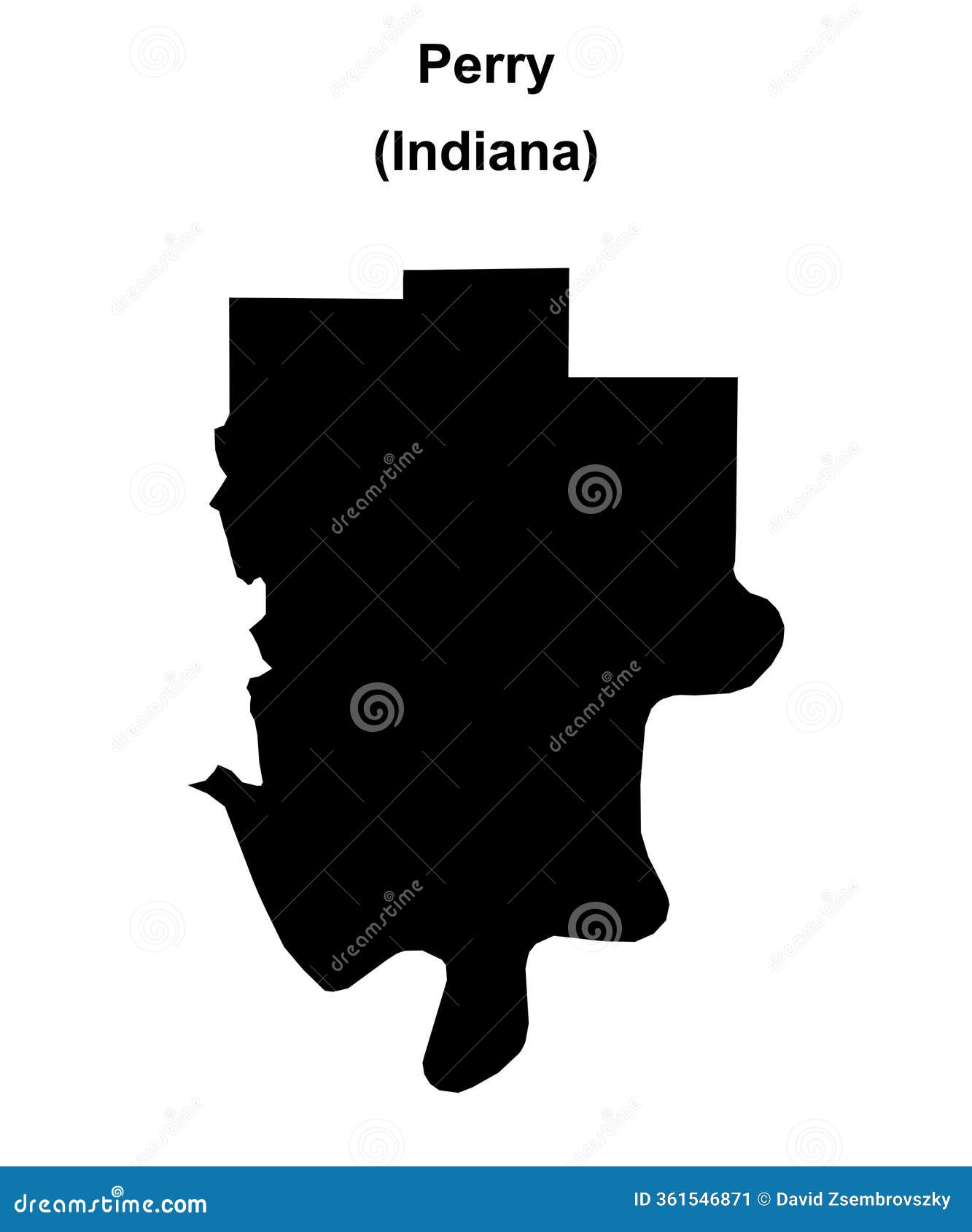 Map Of Perry In Indiana Vector Illustration | CartoonDealer.com #189775444