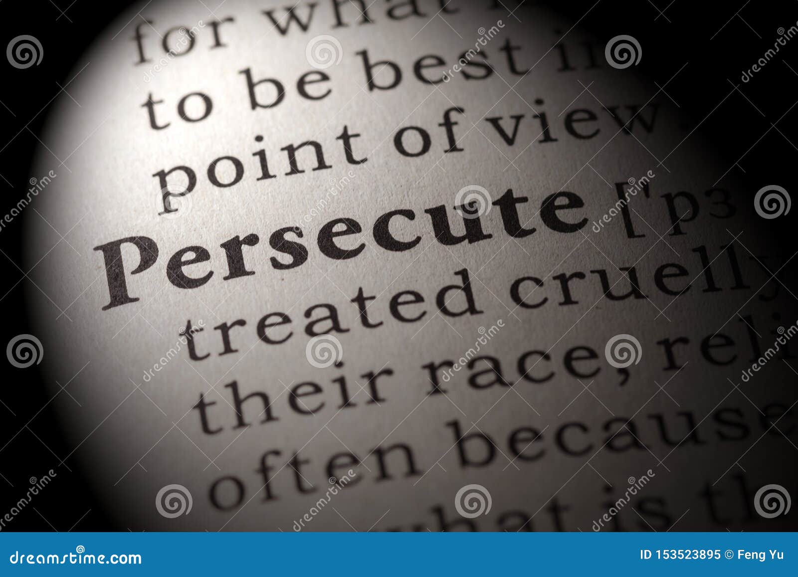 Definition of the Word Persecute Stock Image - Image of definition ...