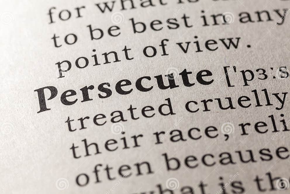 Definition of the Word Persecute Stock Image - Image of persecute, word ...