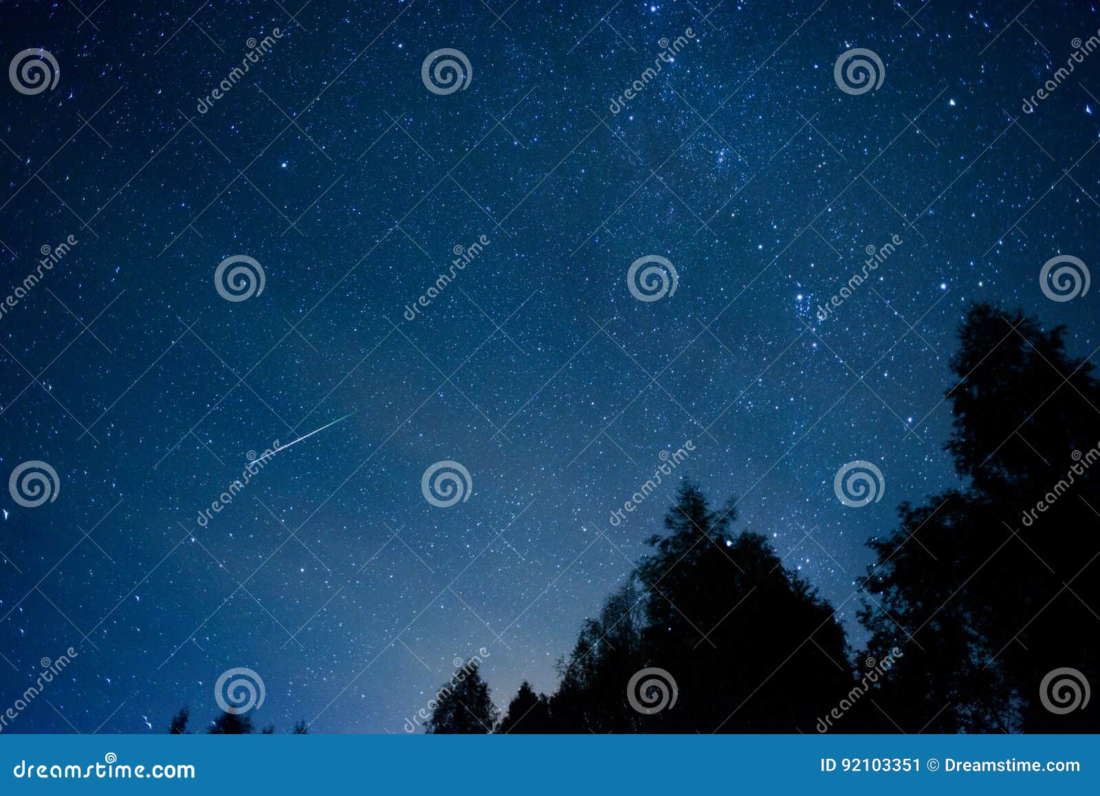 Meteor Shower. Falling Stars. Meteor Shower Starry Night. Perseid ...