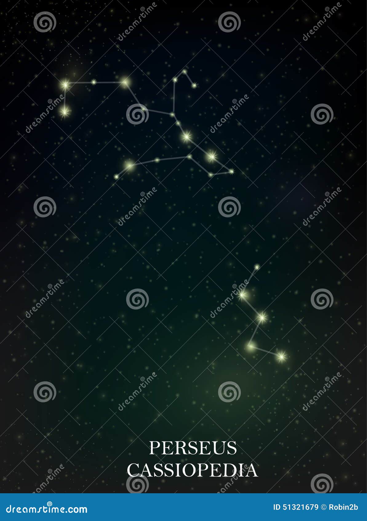 Perseus Constellation In Golden Circle Cartoon Vector | CartoonDealer ...