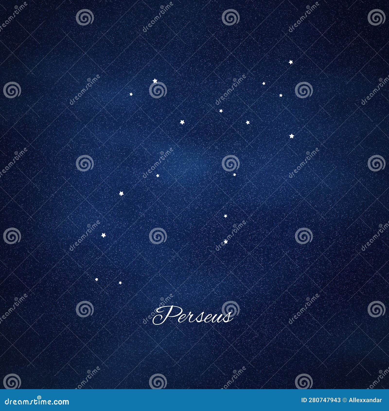 Perseus Constellation, Cluster of Stars, Hero Constellation Stock Image ...