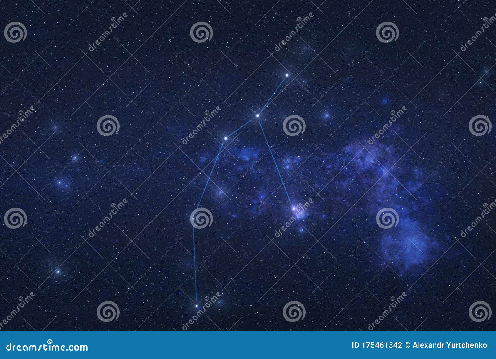 Perseus Constellation in Outer Space Stock Photo - Image of galaxy ...