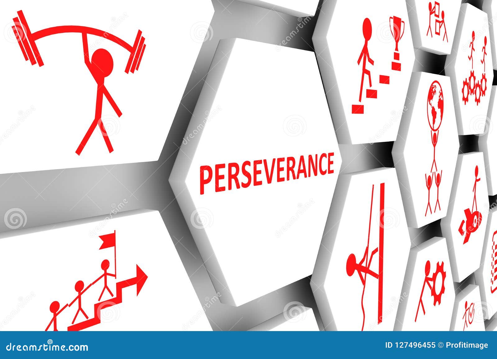 PERSEVERANCE Concept Cell Background Stock Illustration - Illustration ...
