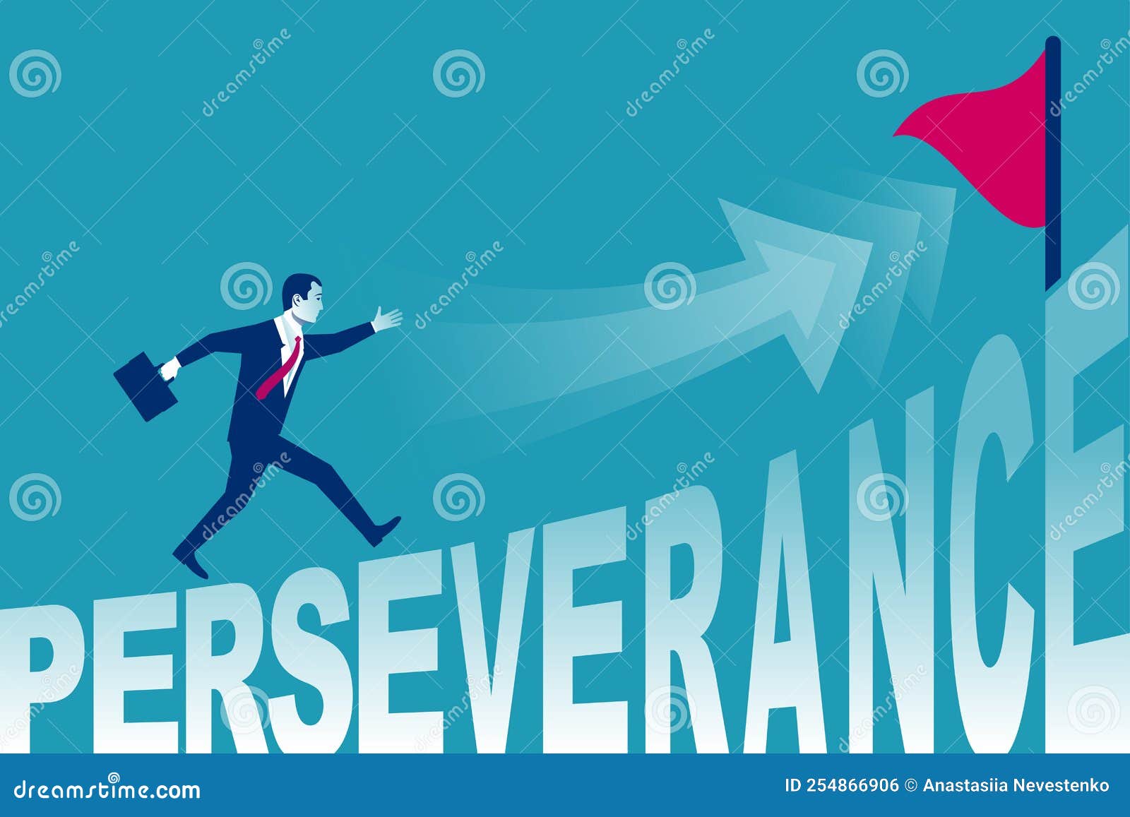 Perseverance Concept With Icons In Minimal Flat Line Style Royalty-Free ...
