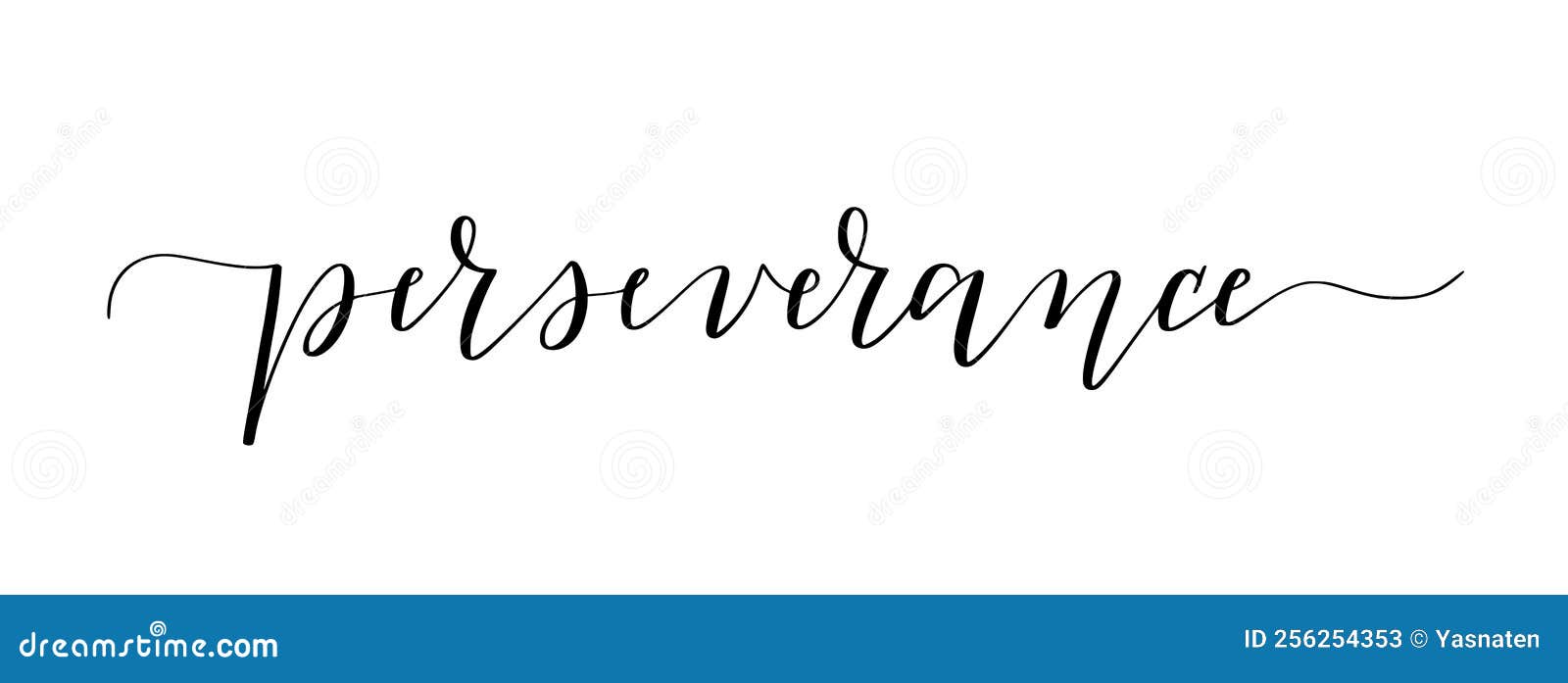 Perseverance Cute Hand-written Word Design for Posters, Prints Stock ...