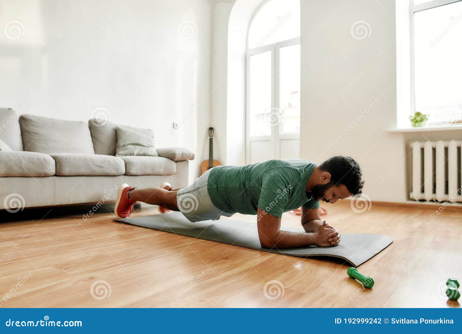 Perseverance Matters. Young Active Man Looking Focused, Exercising ...