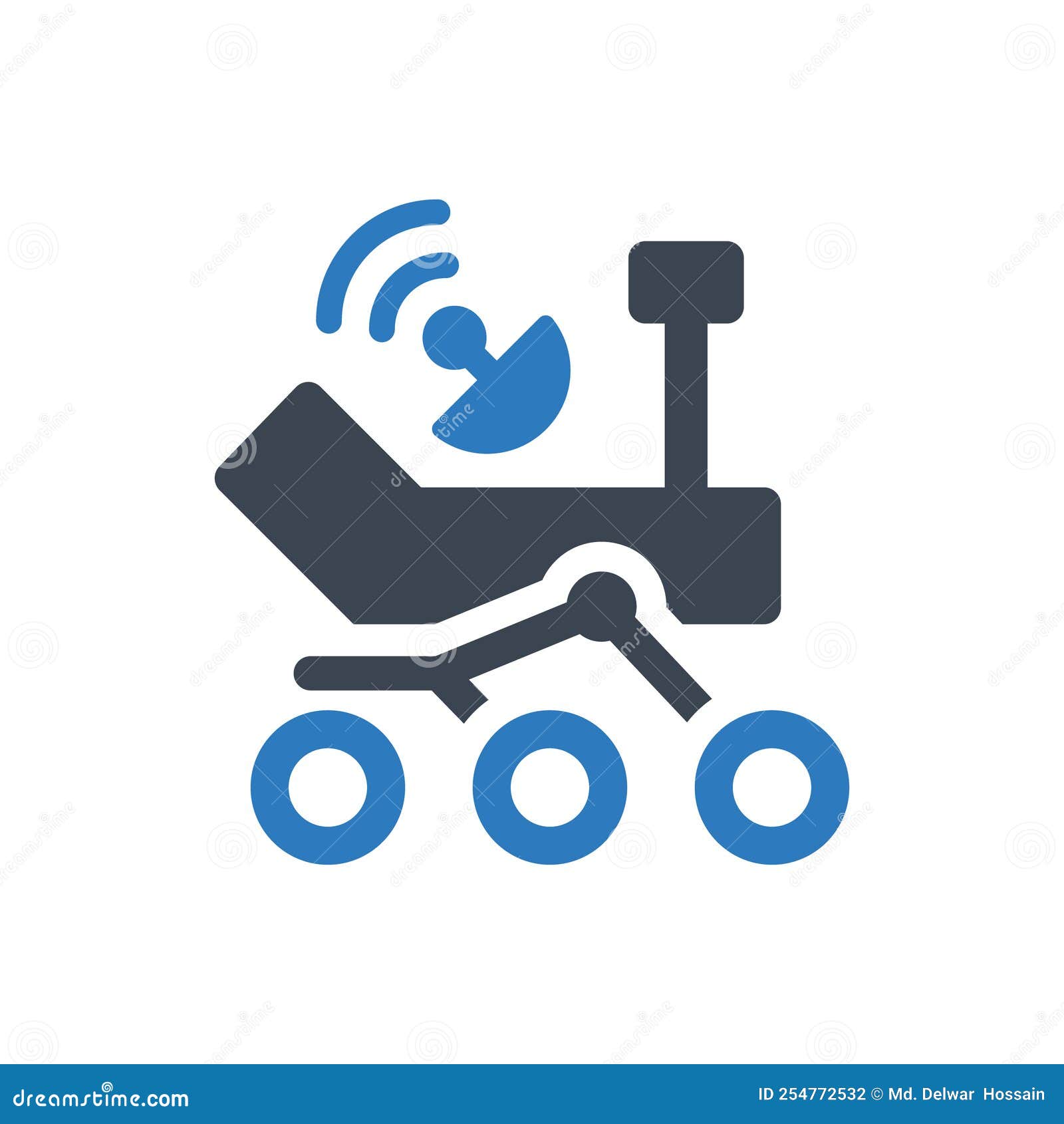Perseverance rover icon stock vector. Illustration of illustrations ...