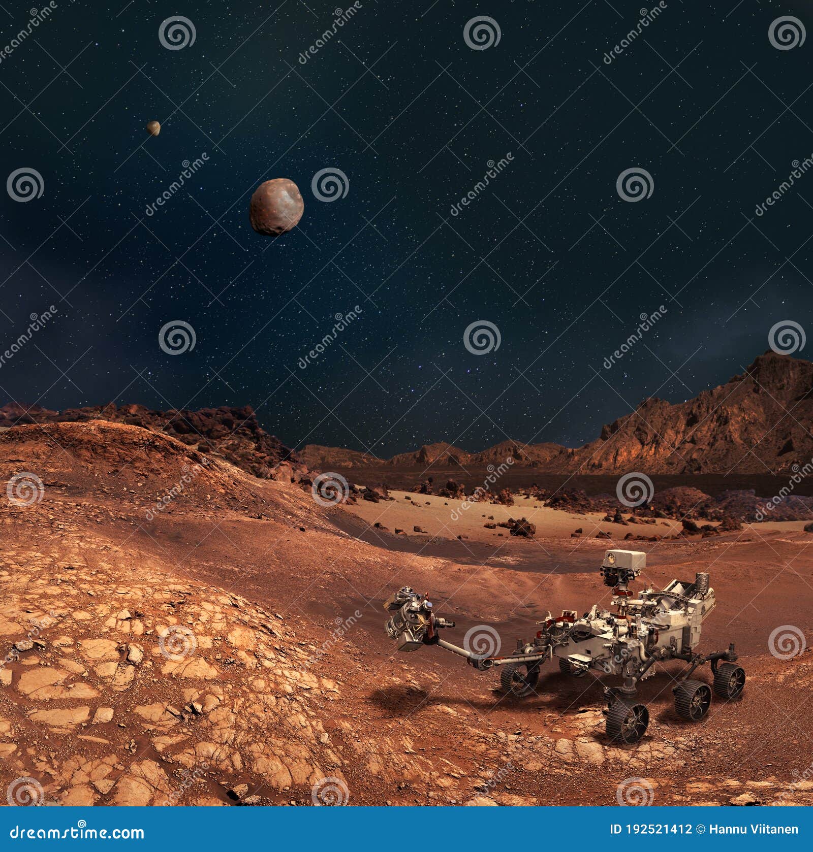 Phobos From Mars Surface