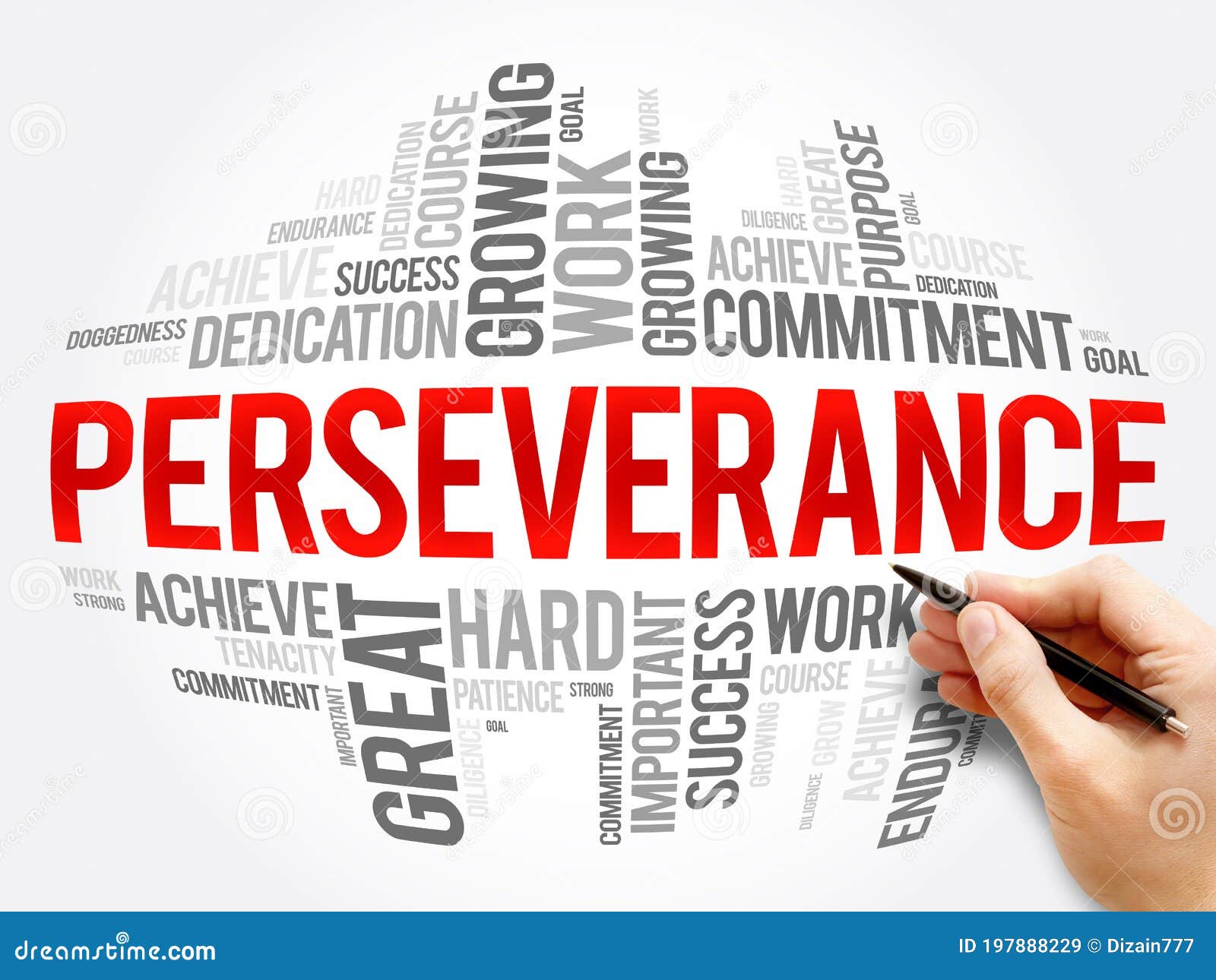 Perseverance Word Cloud Collage Stock Image - Image of diligence ...