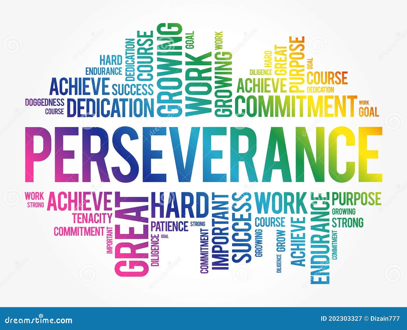 Perseverance Word Cloud Collage Stock Illustration - Illustration of ...