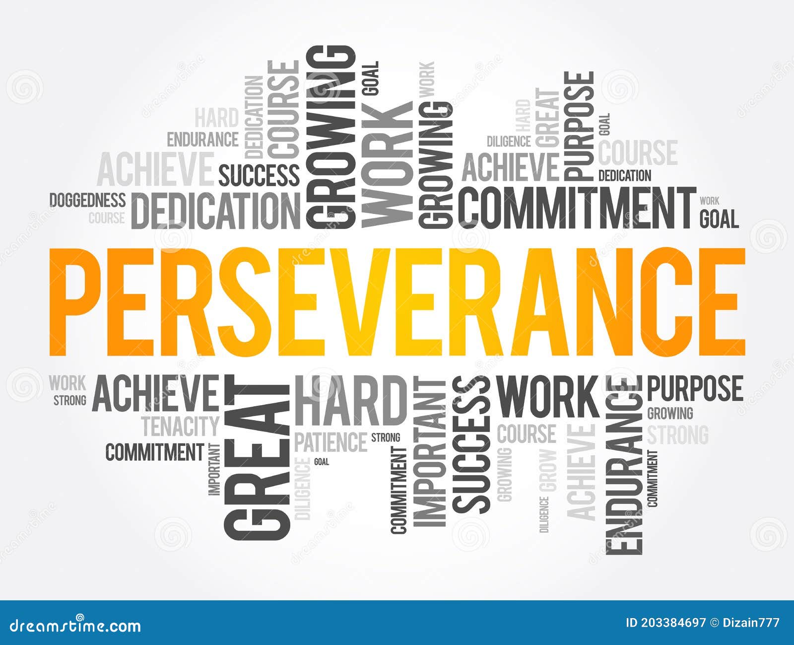 Perseverance Word Cloud Collage, Business Concept Background Royalty ...