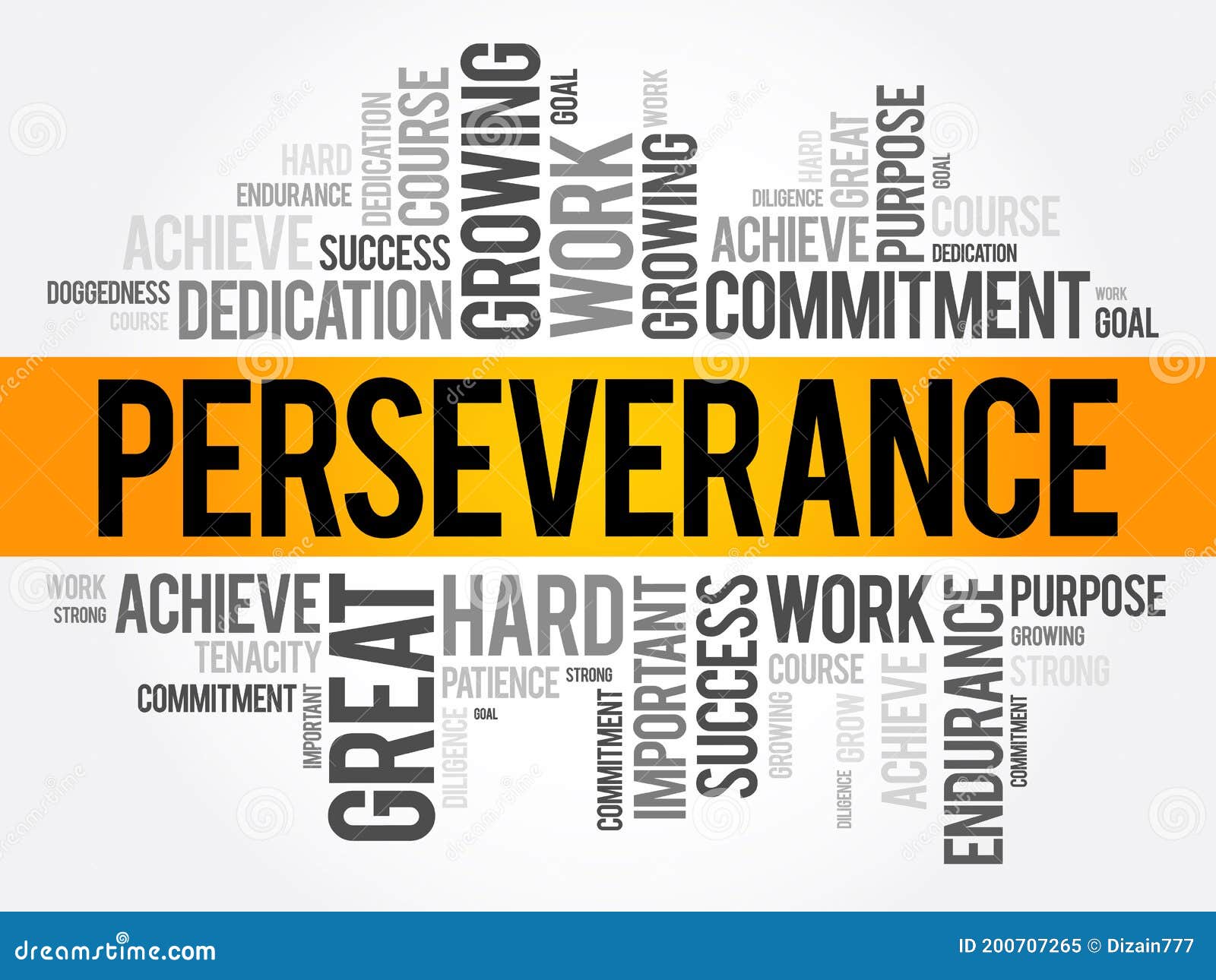 Perseverance Word Cloud Collage, Business Concept Background Royalty ...