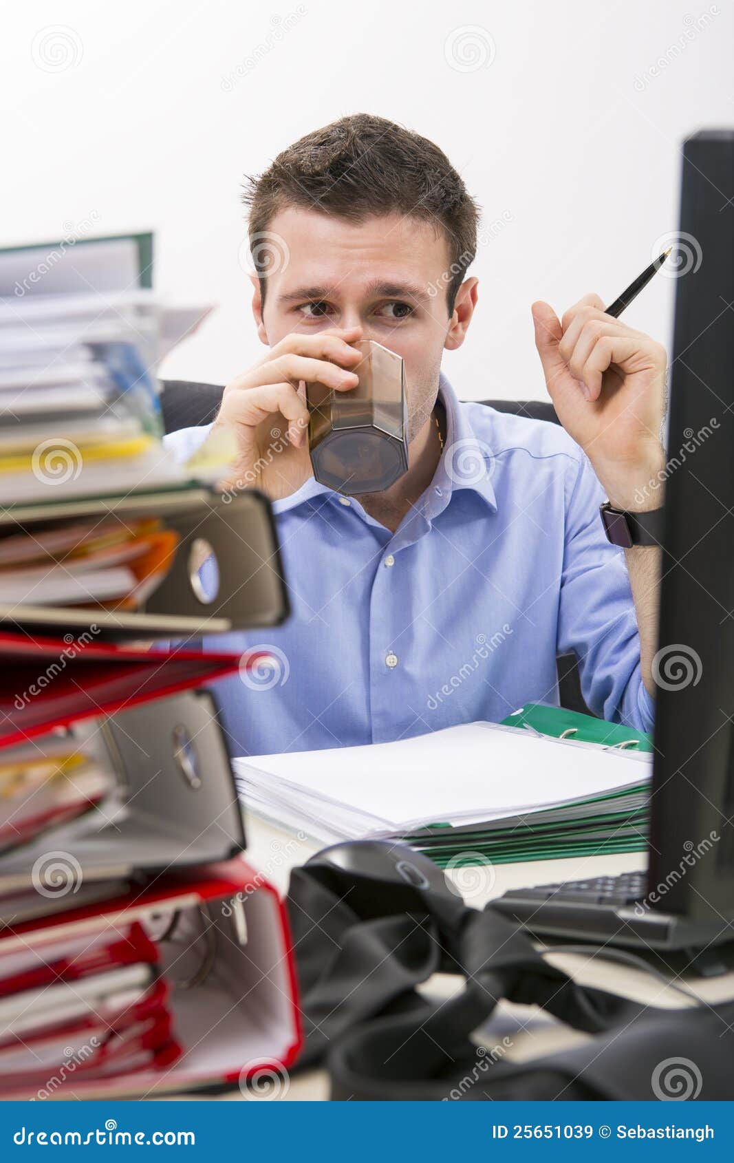 Perseverant Businessman at Work Stock Image - Image of businesspeople ...