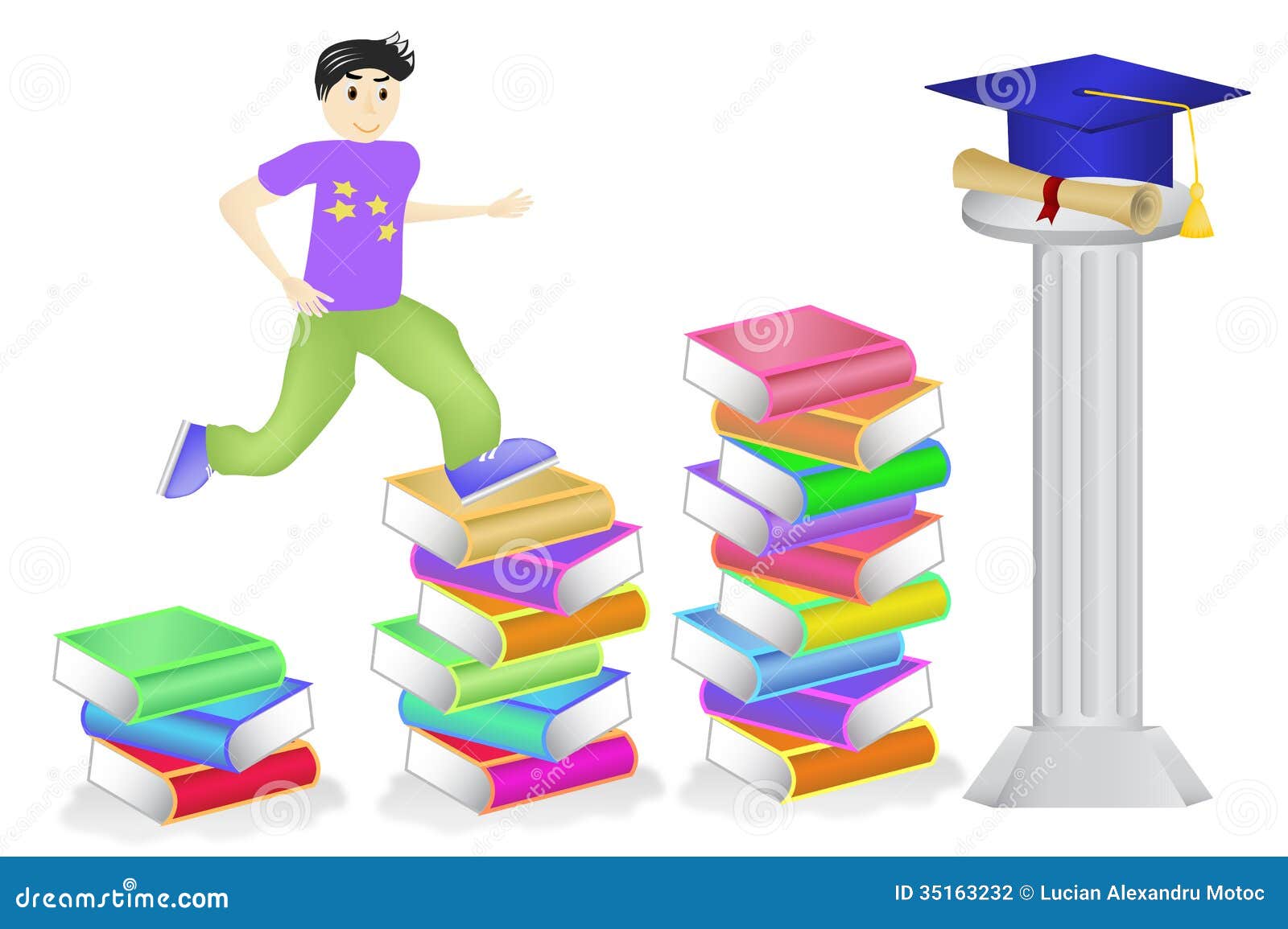 Perseverencia Hacia La Meta (DIPLOMA) Ilustración del Vector ...